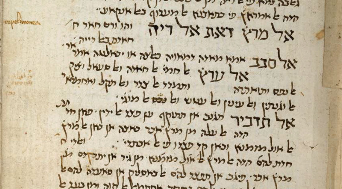 Course in medieval medical manuscripts in Judeo-Arabic - Printed ...